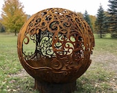 Gigantic Mountain Forest Fireball Fire Pit