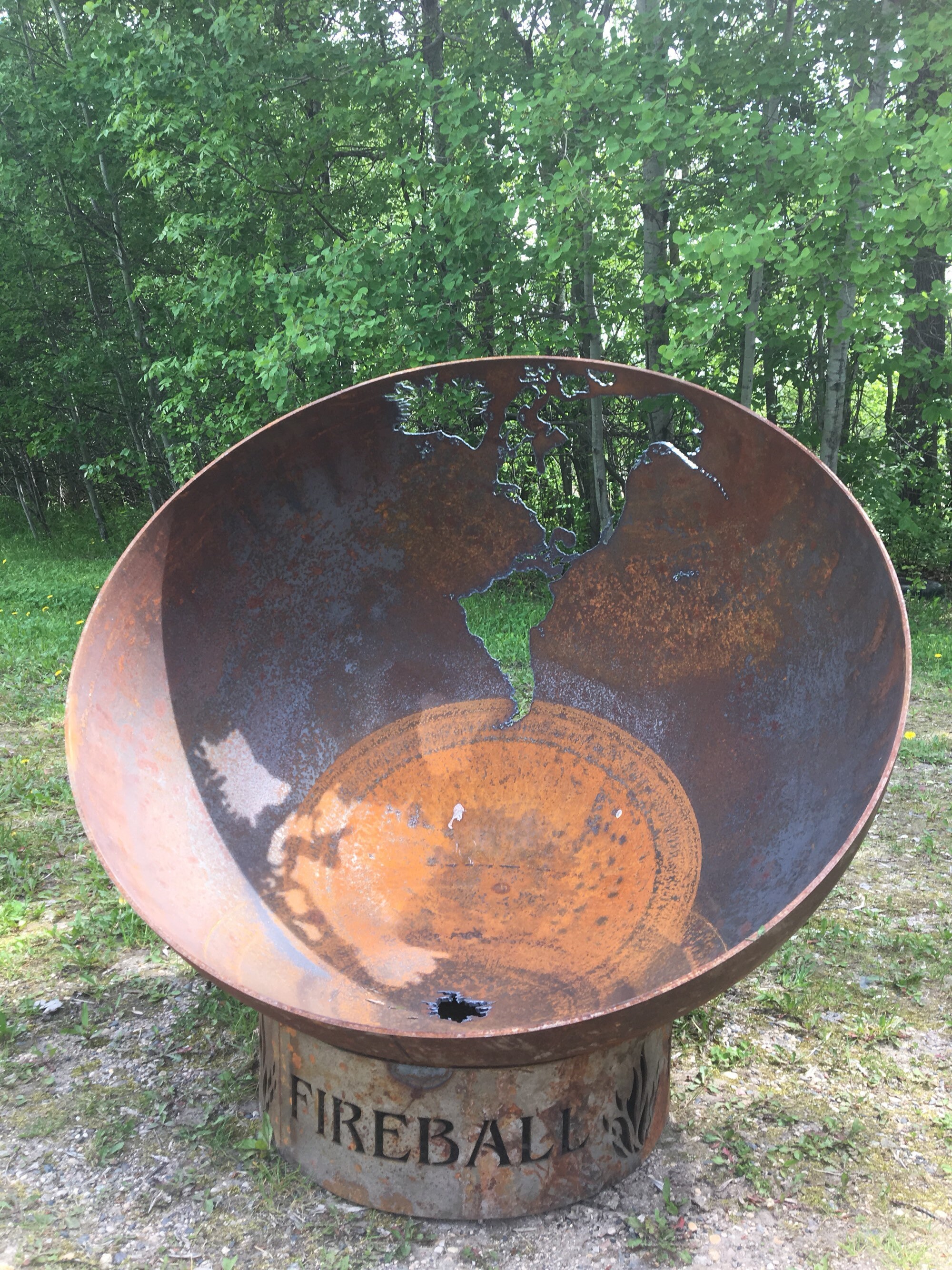 CONTINENTAL ECLIPSE FIREBALL Fire Pit Corten Steel Fire Ball Fire Pits ...
