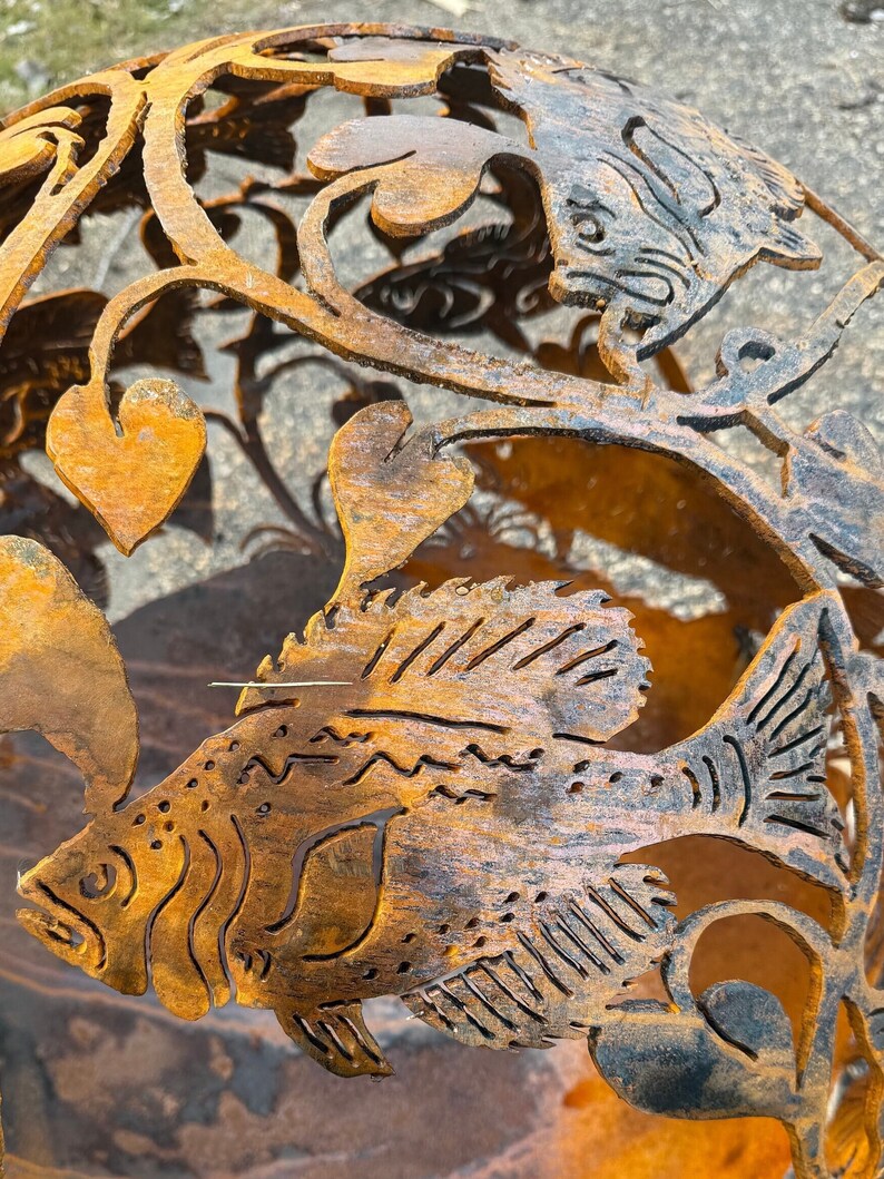 FISH FIREBALL Fire Pit Individually Designed, Created, and Hand Made - Etsy