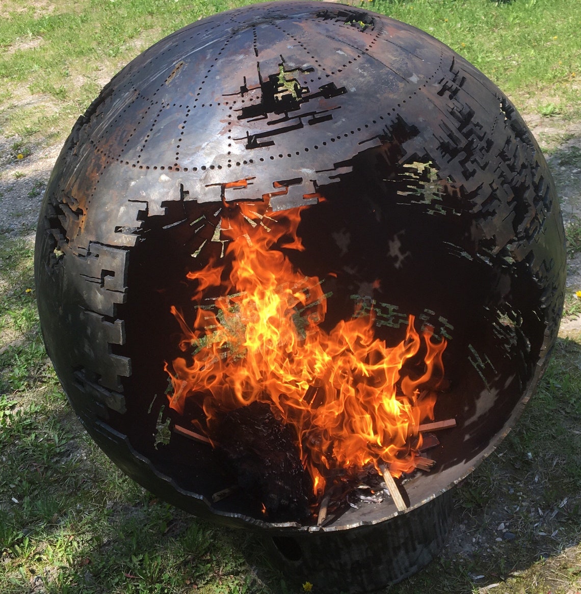 Death Star Fire Ball Fire Pit Fire Globe Shere - Etsy