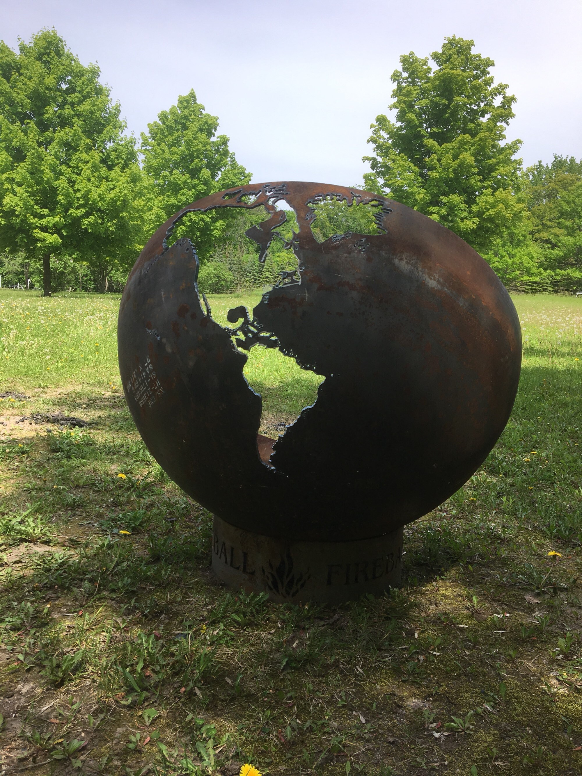 CONTINENTAL ECLIPSE FIREBALL Fire Pit Corten Steel Fire Ball Fire Pits ...