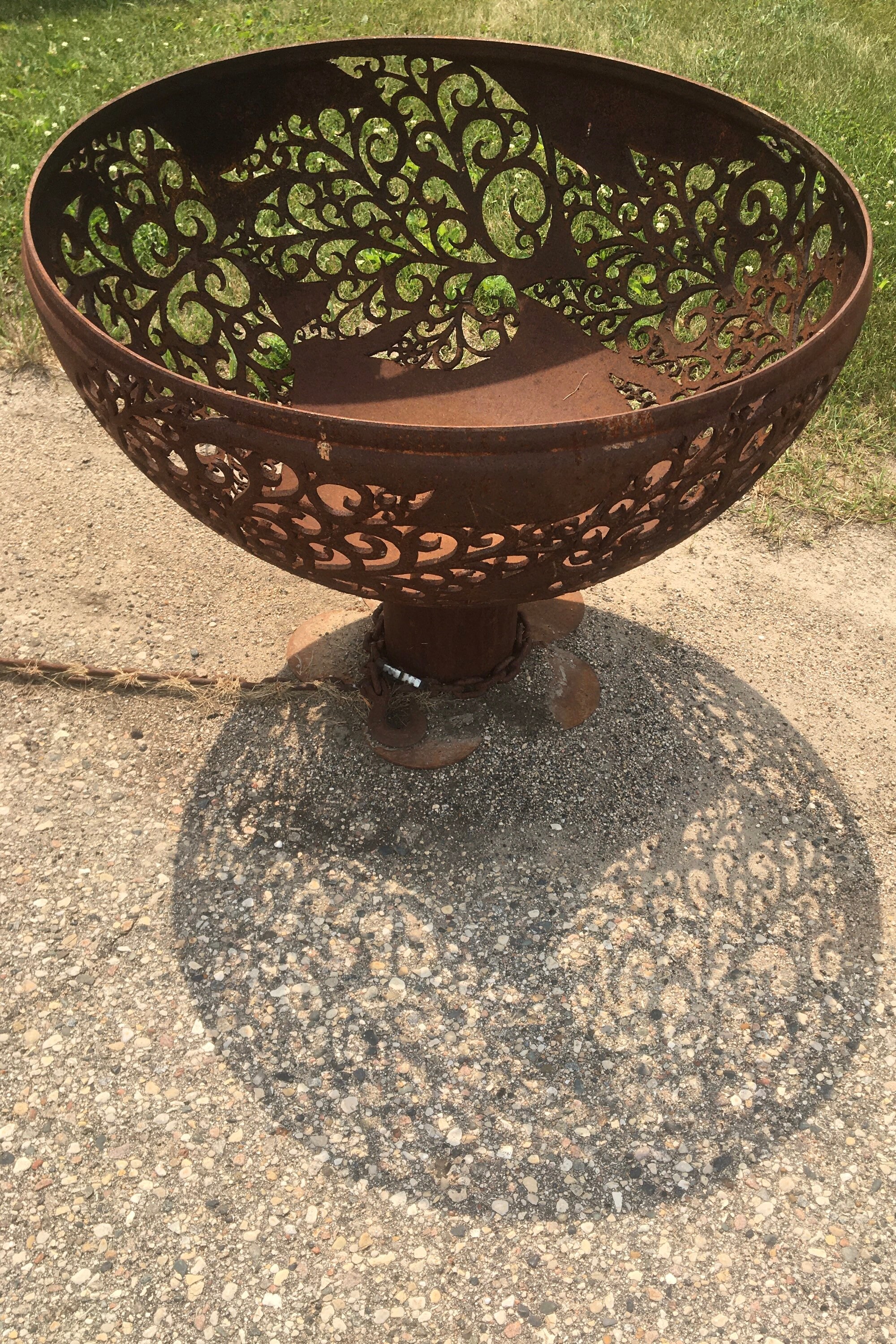 IVY SCROLL FIREBALL Fire Pit Sphere New Fire Bowl Corten - Etsy
