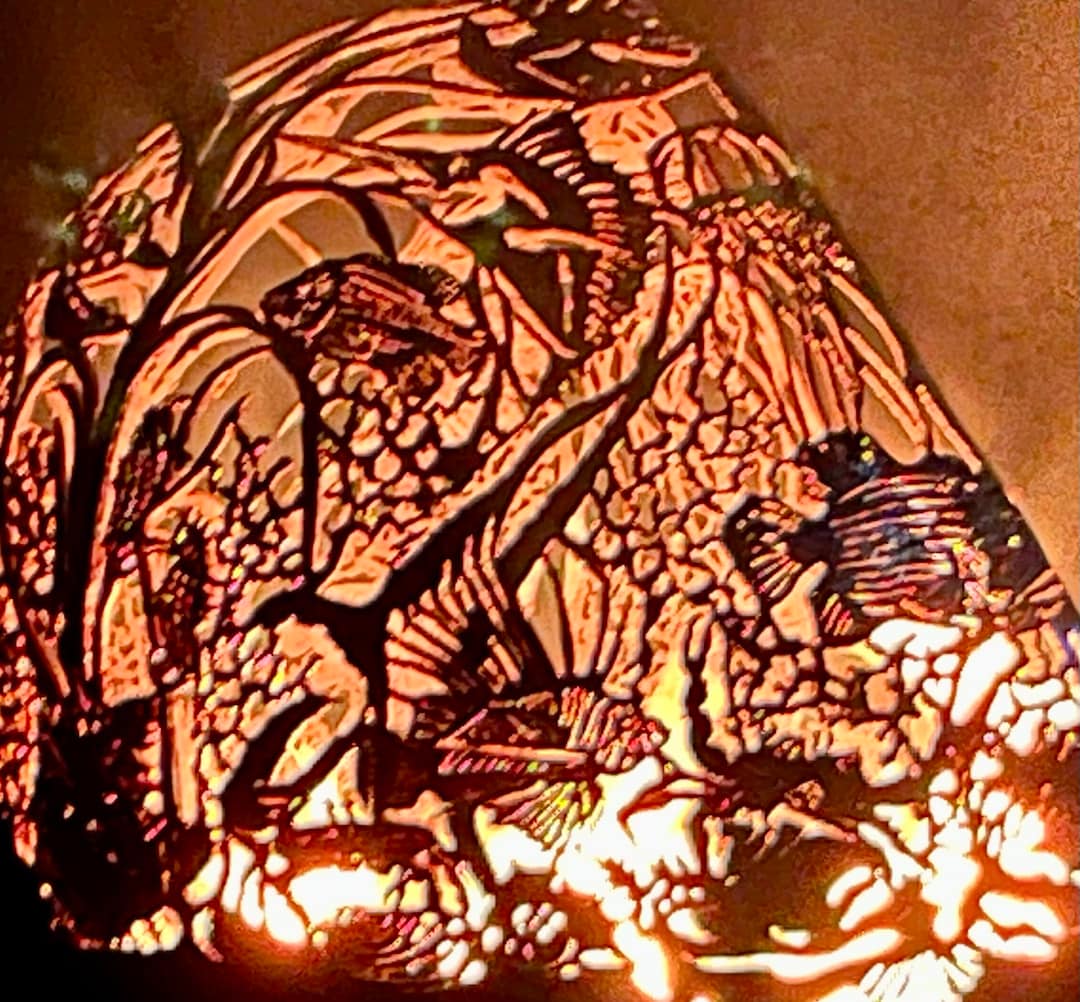 SEA LIFE Fireball Fire Pit One of a Kind Handcrafted Steel Sphere Fire ...