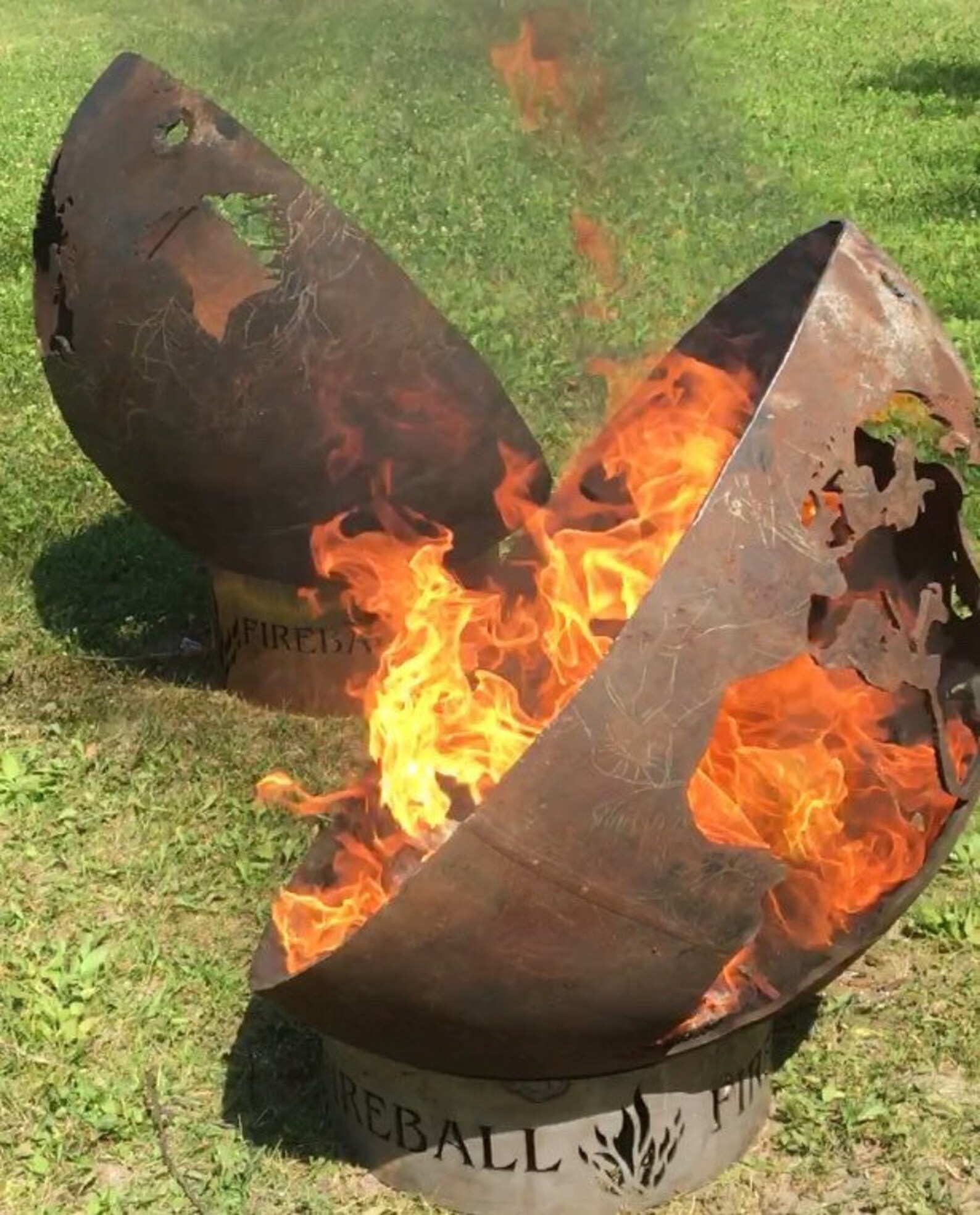 CONTINENTAL ECLIPSE FIREBALL Fire Pit Corten Steel Fire Ball Fire Pits ...