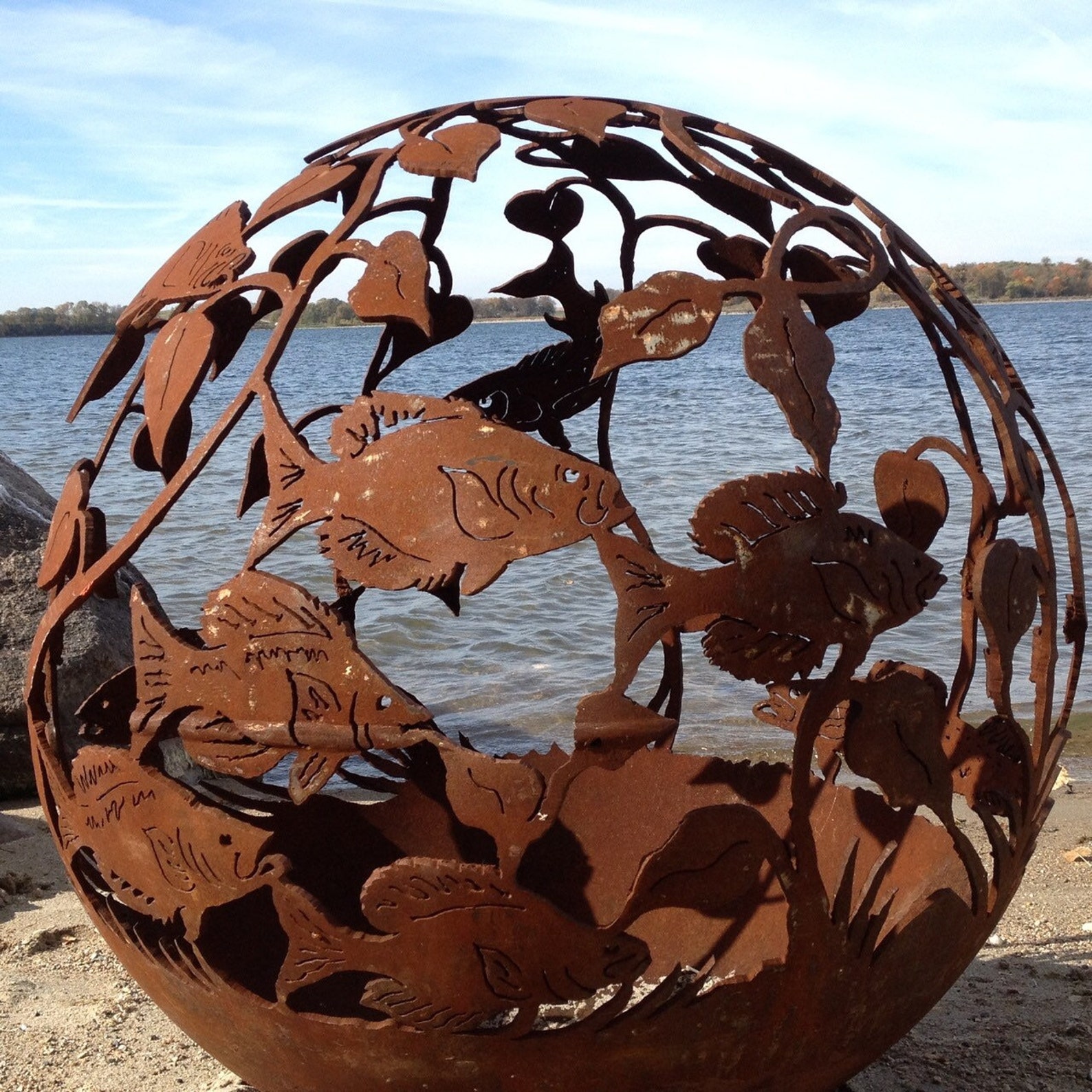 Fish Fireball Fire Pit Individually Designed Created and | Etsy