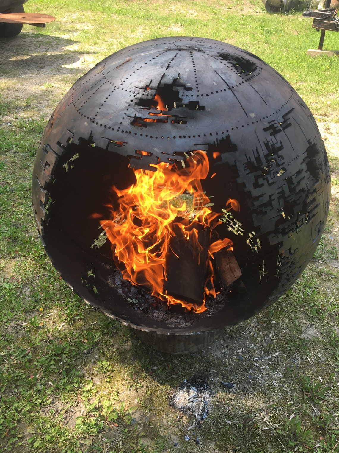 DEATH STAR FIREBALL Fire Pit Individually Handcrafted Corten - Etsy