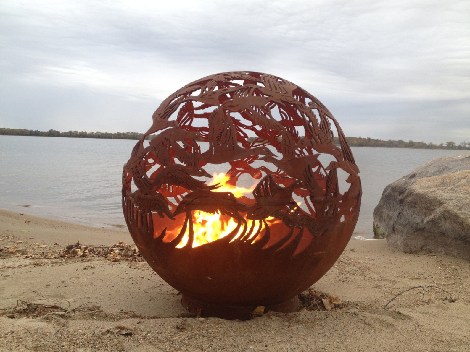 DUCKS FIREBALL Fire Pit individually handcrafted steel | Etsy