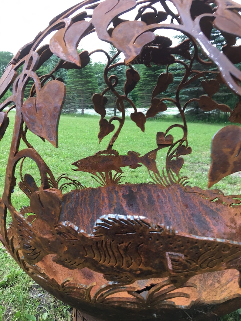 Fish Fireball Fire Pit Individually Designed Created and | Etsy
