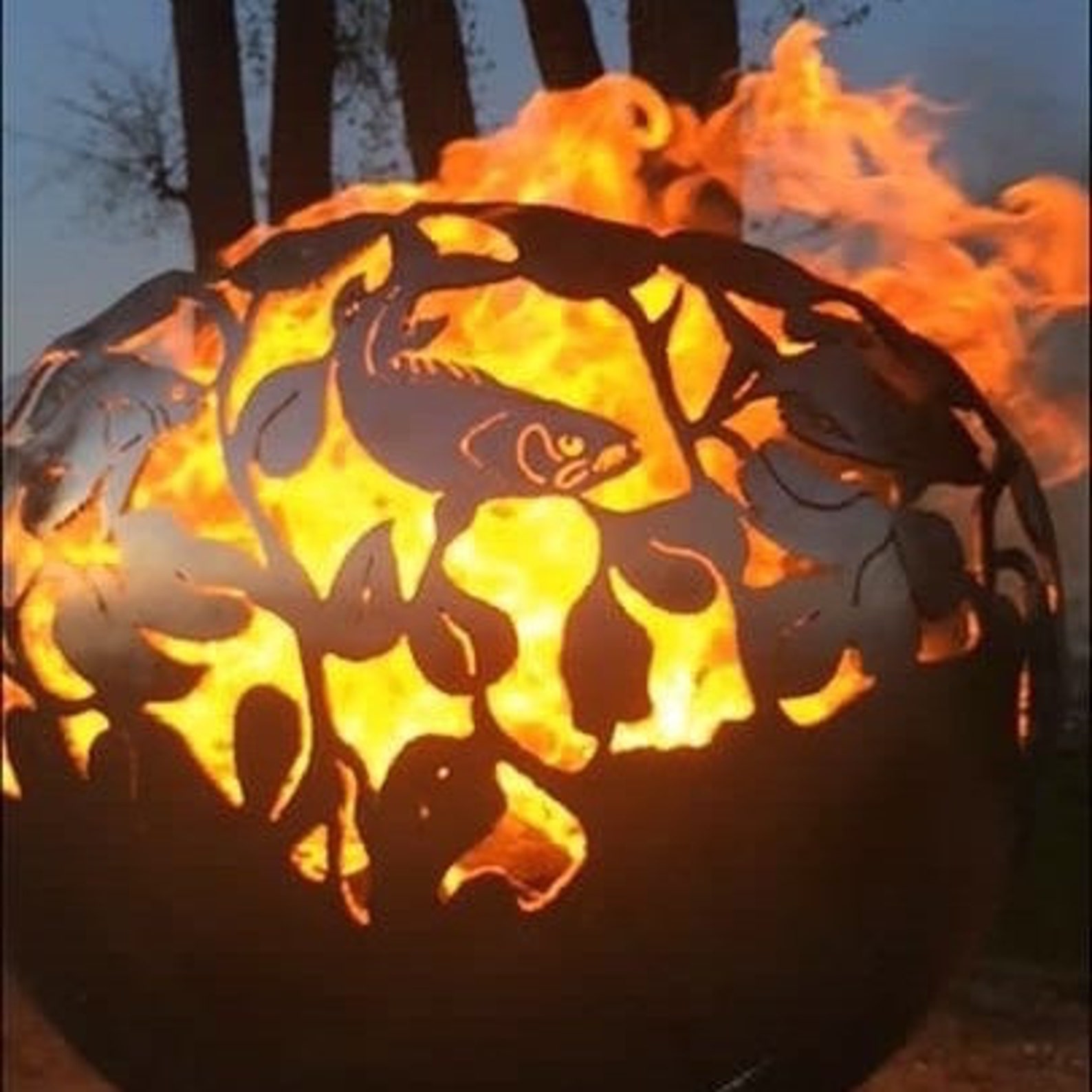 FISH FIREBALL Fire Pit Individually Designed, Created, and Hand Made - Etsy