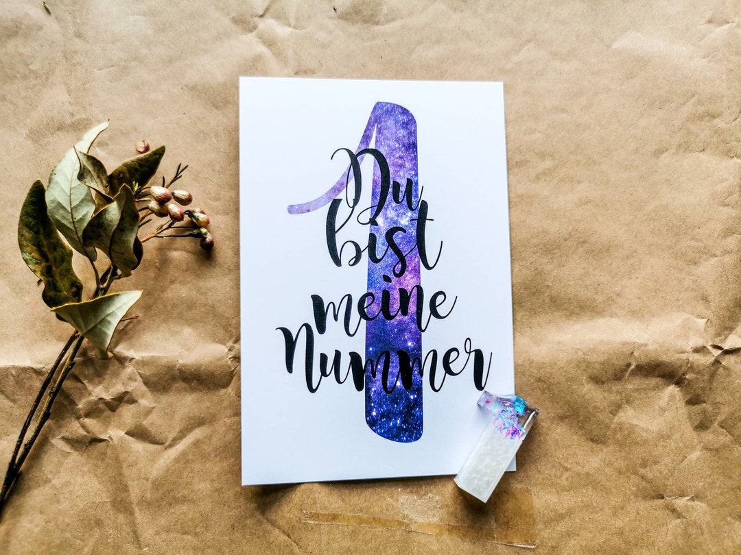 You Are My Number 1 One Galaxy Card Valentine's Day Valentines Day ...