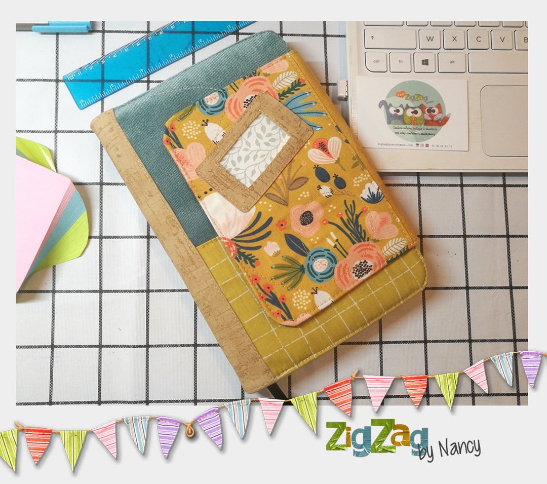 Textile Cover With A5 Writing Notebook, Travel Notebook, Diary, Logbook ...
