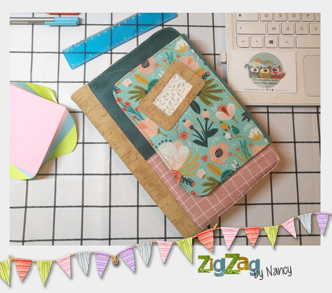 Textile Cover With A5 Writing Notebook, Travel Notebook, Diary, Logbook ...