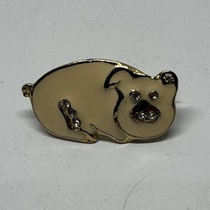 Small Cute Enamel Pig Brooch New Old Stock - Etsy