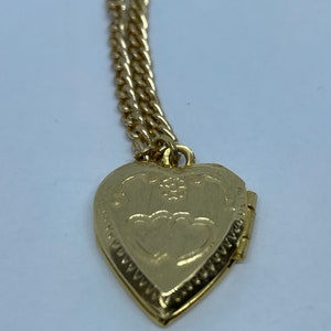 Vintage Gilt Heart Locket 1970's - Etsy