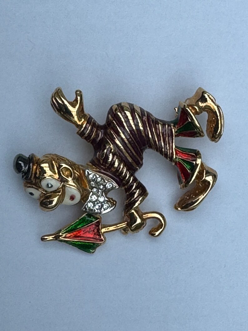 Vintage 1980's Clown Brooch With Diamante Bow Tie New Old Stock - Etsy