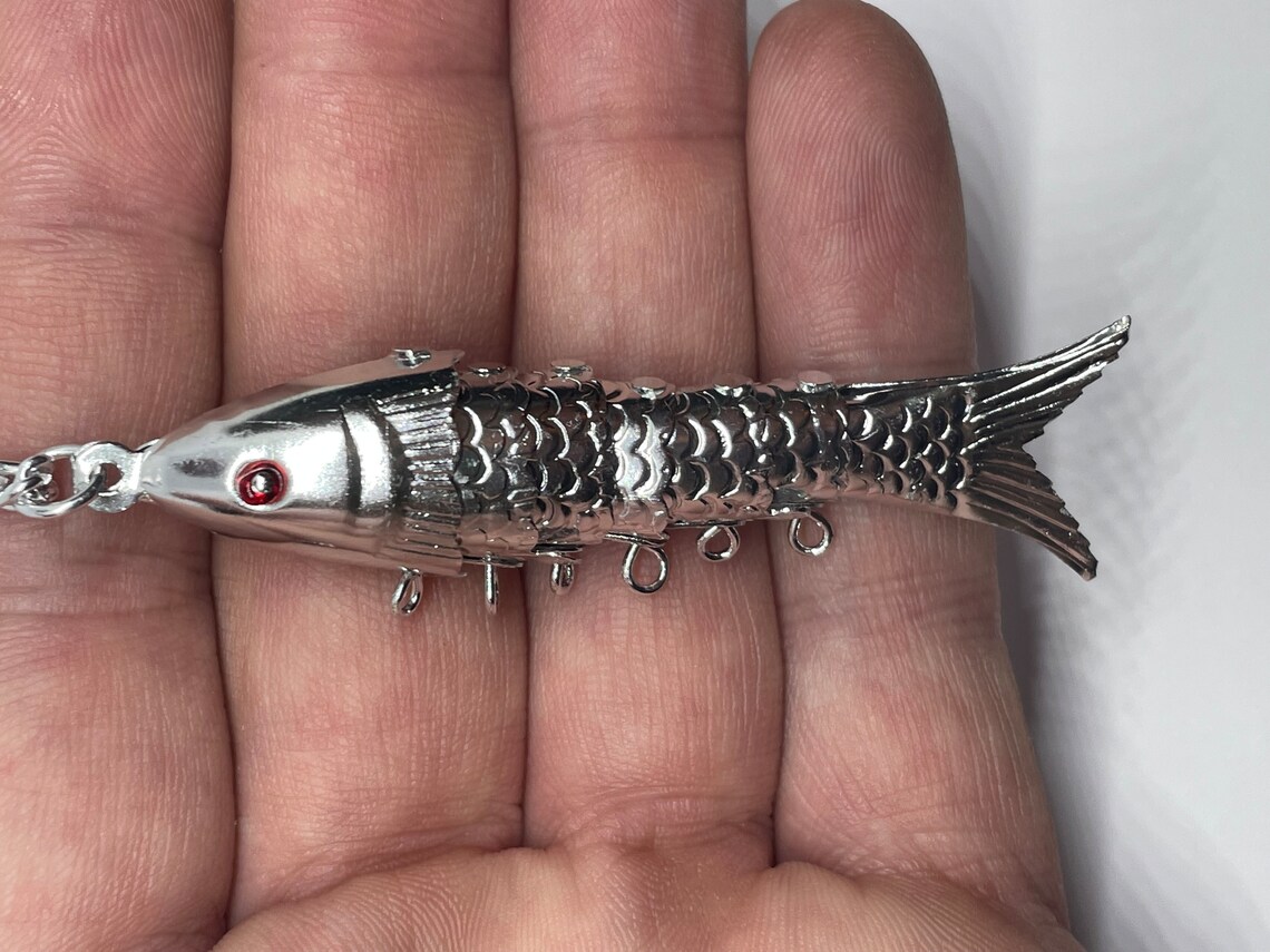 Vintage Articulated Fish Pendant Light Weight 18 Inch or 30 - Etsy