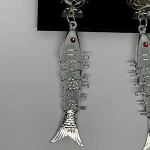 Vintage Clip on Fish Earrings Silvertone New Old Stock - Etsy