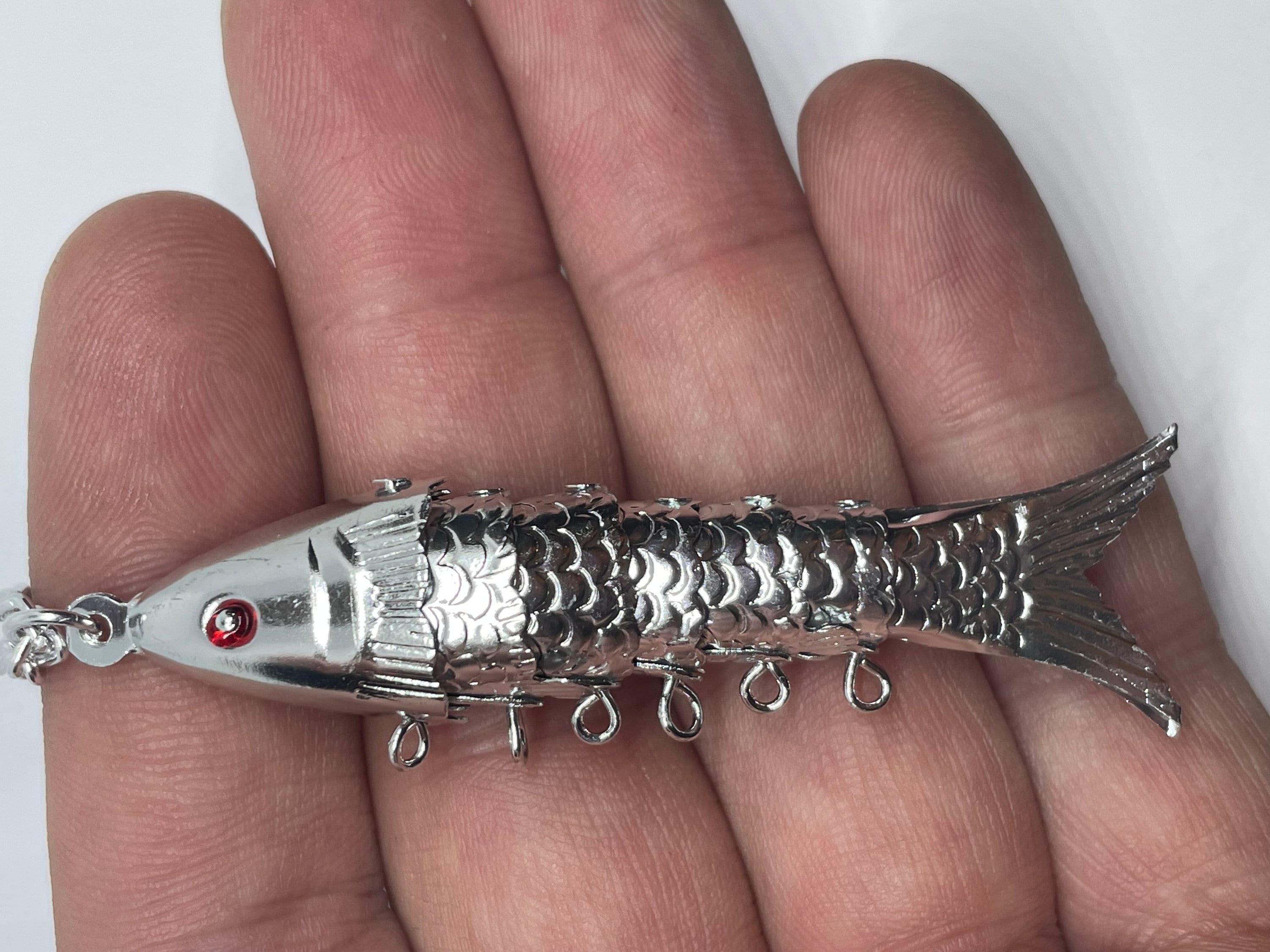 Vintage Articulated Fish Pendant Light Weight 18 Inch or 30 - Etsy