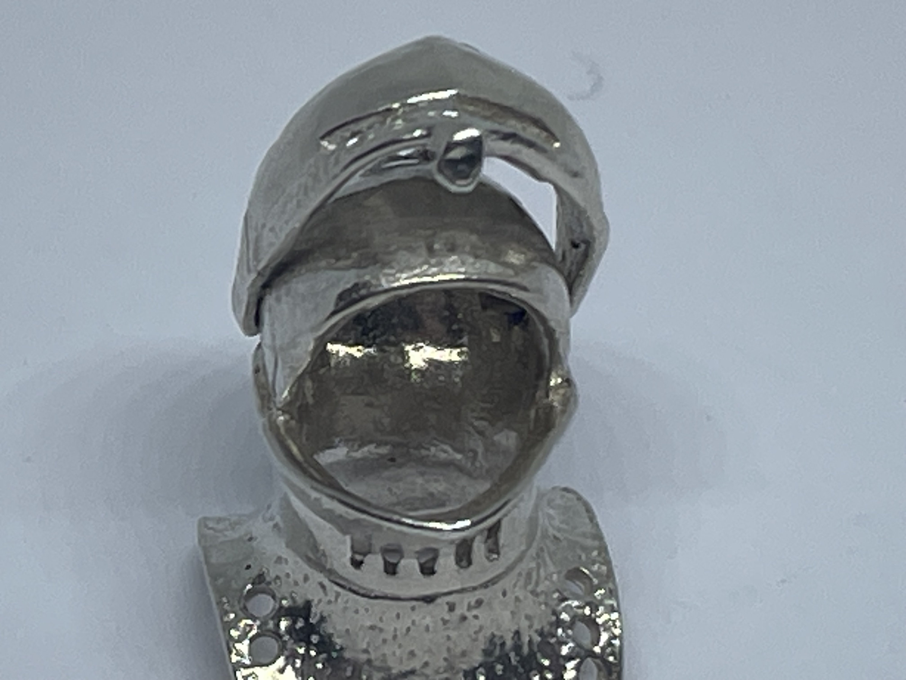 Vintage Articulated Knights Helment Silver Charm 6 Grams - Etsy