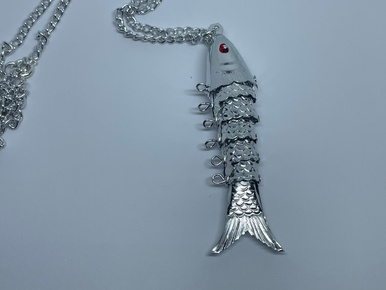 Vintage Articulated Fish Pendant Light Weight 18 Inch or 30 - Etsy