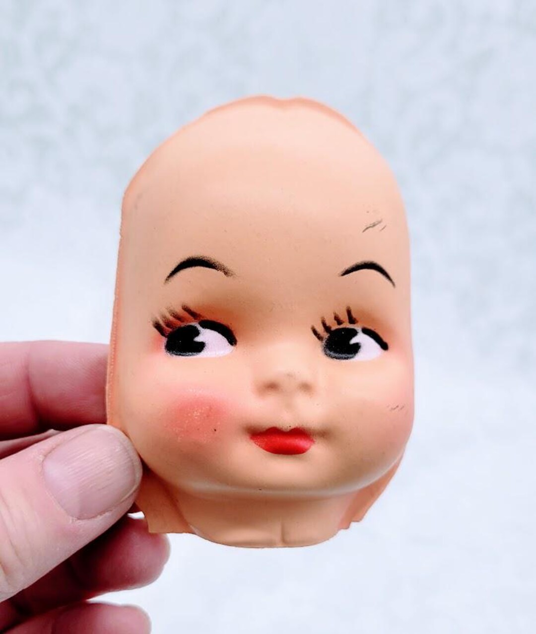 One (1) Vintage Kitschy Cute 1950s Style Face Doll Head ~ Side Eye ...