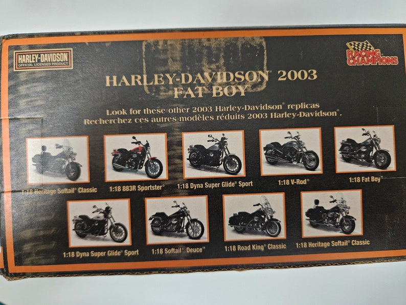Fat Boy 2003 Harley Davidson Motorcycle 1:18 Scale Diecast by - Etsy