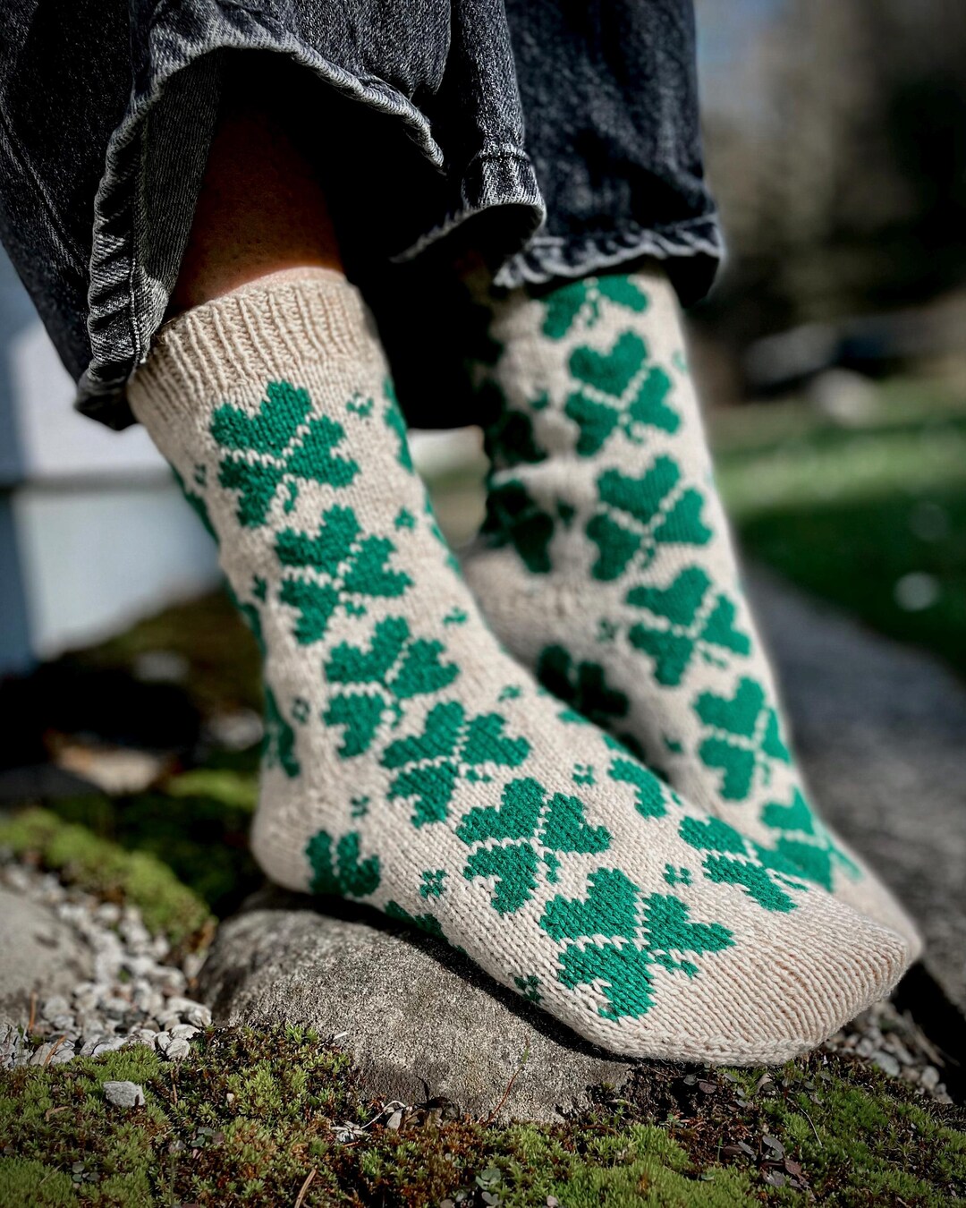 DIGITAL ITEM - Knitting Pattern Shamrock Bouquet Socks. - Etsy