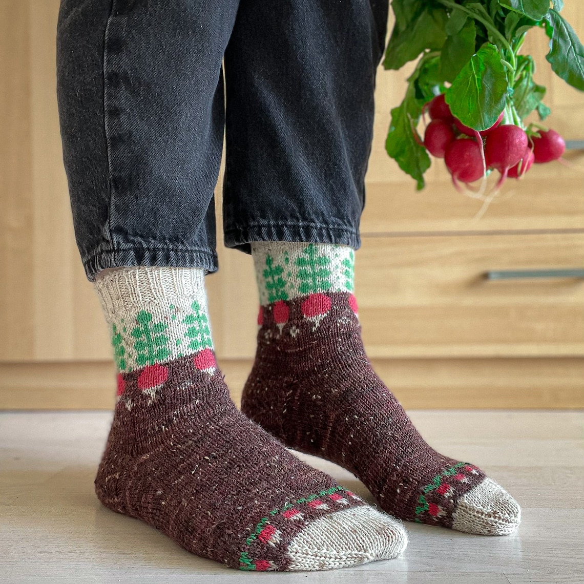 DIGITAL ITEM Rad Radish Socks Knitting Instructions - Etsy