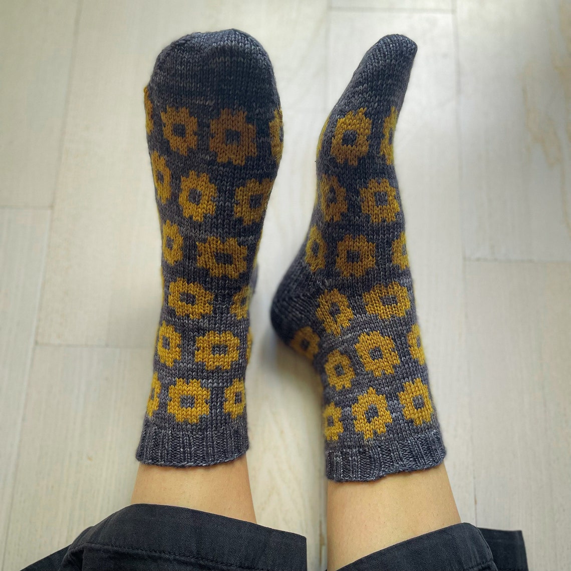 DIGITAL ITEM. Field of Sunflowers Sock Set Knitting - Etsy