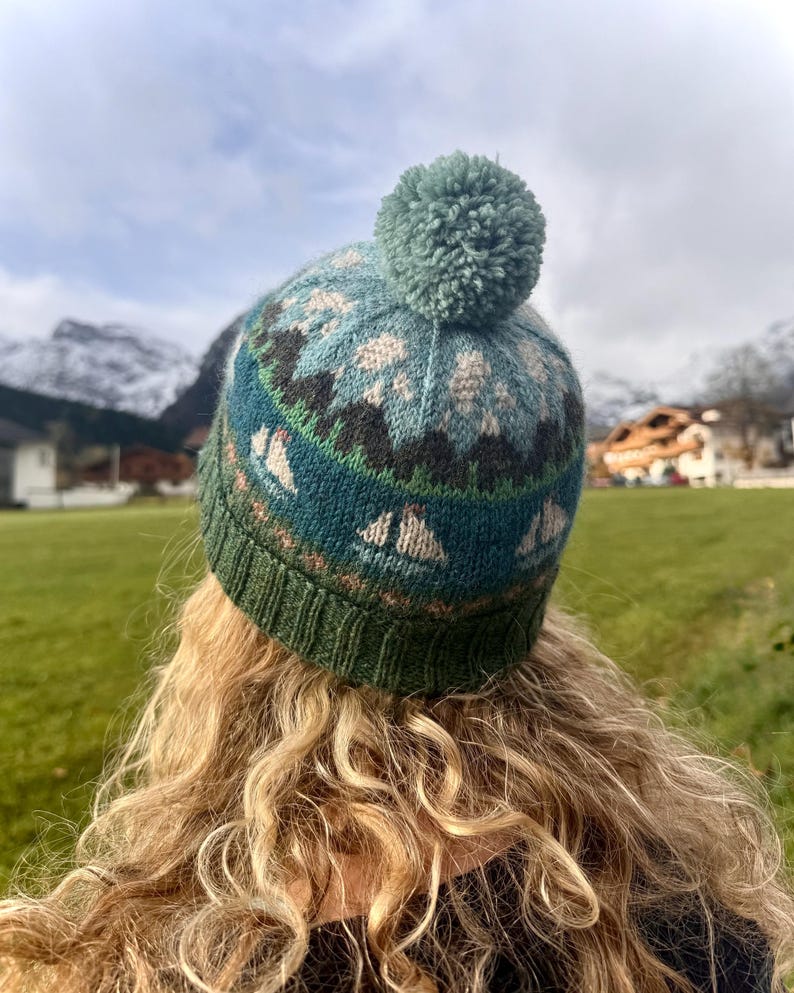 DIGITAL ITEM PDF. the Hills Are Alive With the Sound of Knitters Beanie ...