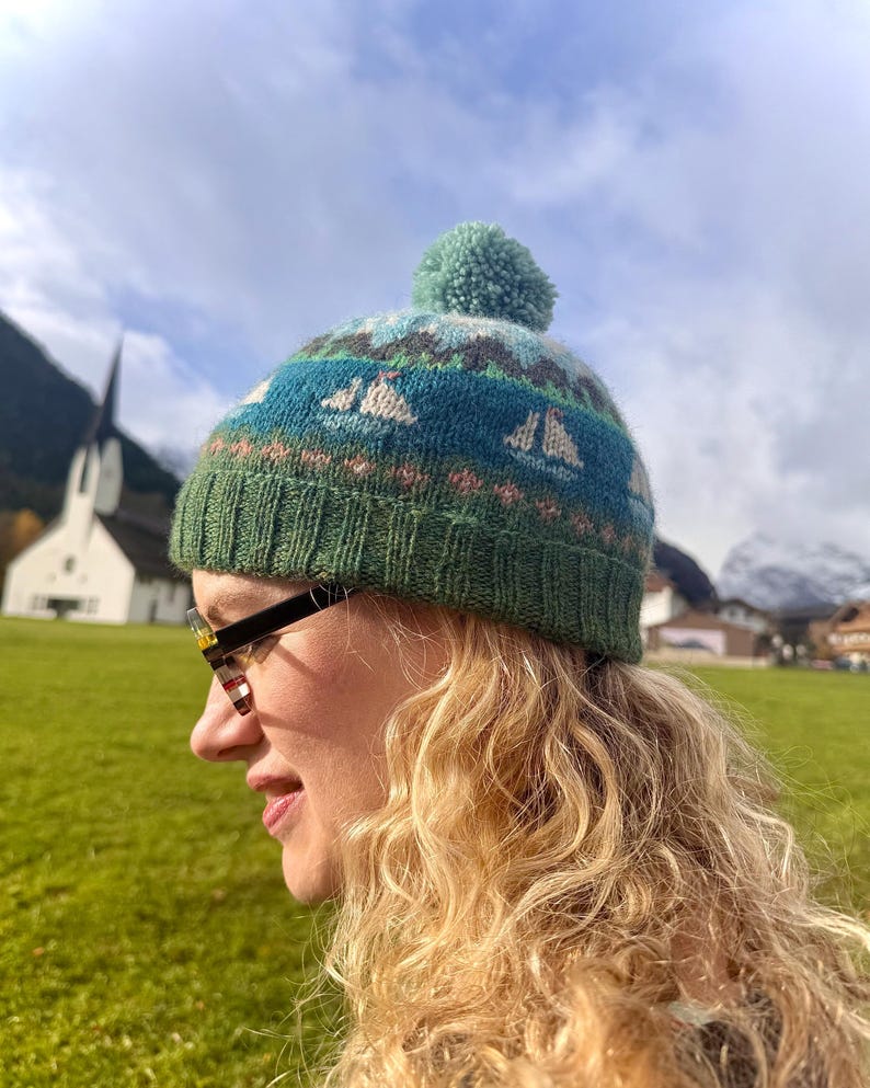 DIGITAL ITEM PDF. the Hills Are Alive With the Sound of Knitters Beanie ...