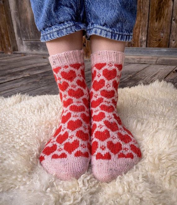 DIGITAL ITEM I Heart Socks PDF Knitting Pattern Etsy