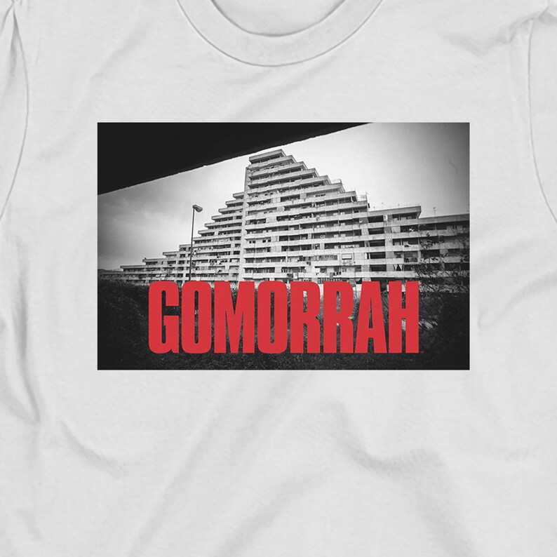 Gomorrah Building & Logo Box Art Men's White T-shirt - Etsy