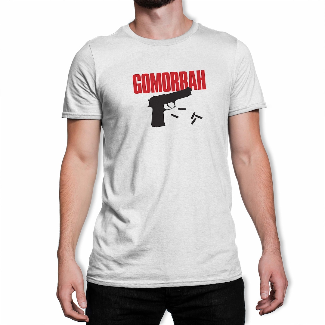 Gomorrah Logo & Gun Shells Men's White T-shirt - Etsy