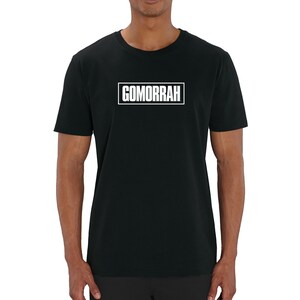 Official Gomorrah White Boxed Logo Print Men's Black - Etsy