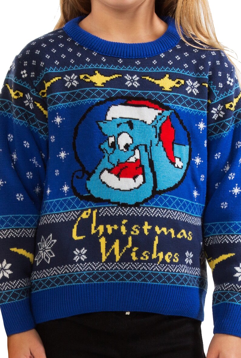 Official Aladdin Genie Christmas Wishes Children's Blue - Etsy