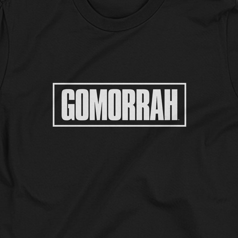 Official Gomorrah White Boxed Logo Print Men's Black | Etsy