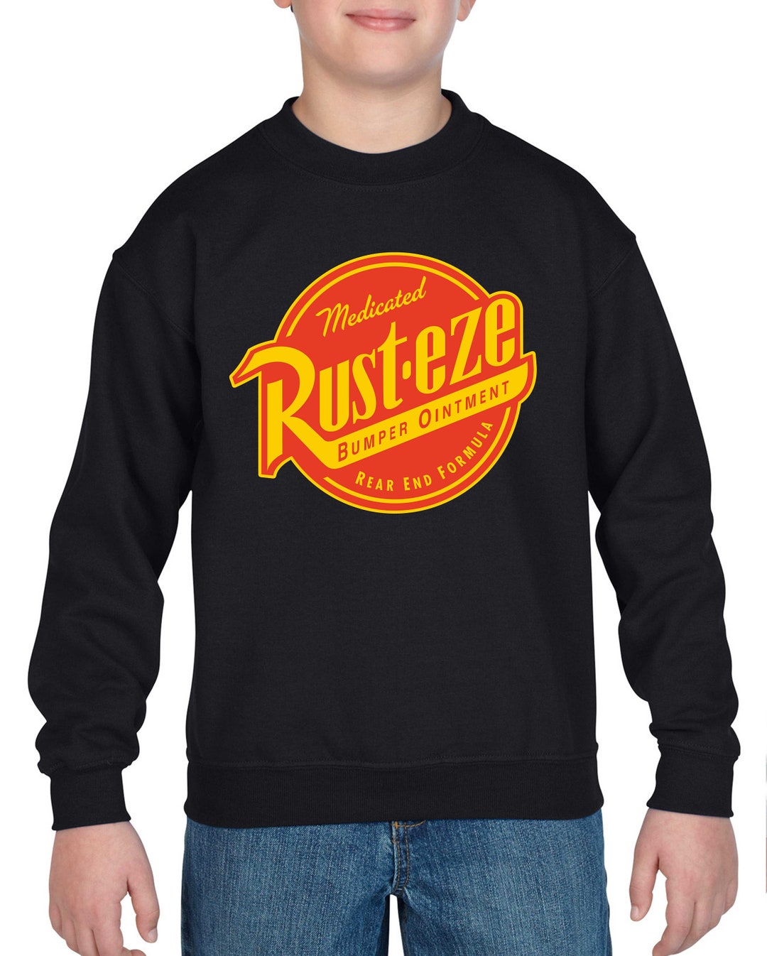 Disney Pixar Cars Rust-eze Logo Children's Unisex Black Sweatshirt - Etsy