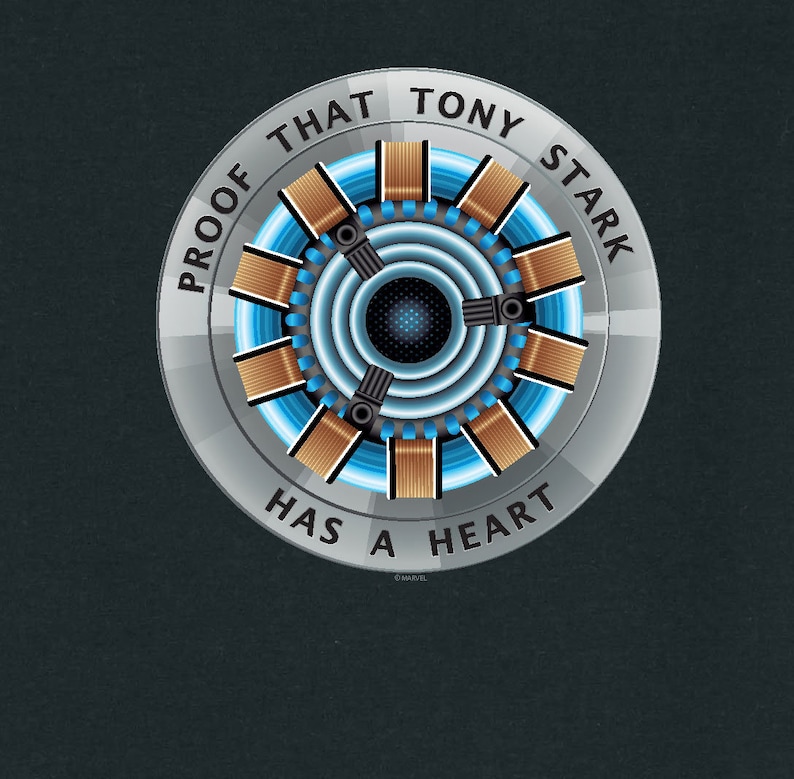 Marvel Avengers Iron Man Heart Adult's Unisex Black | Etsy