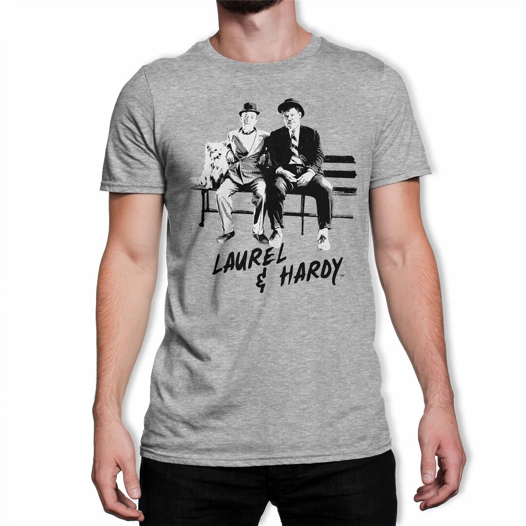 Laurel & Hardy Bench Men's Grey T-shirt - Etsy