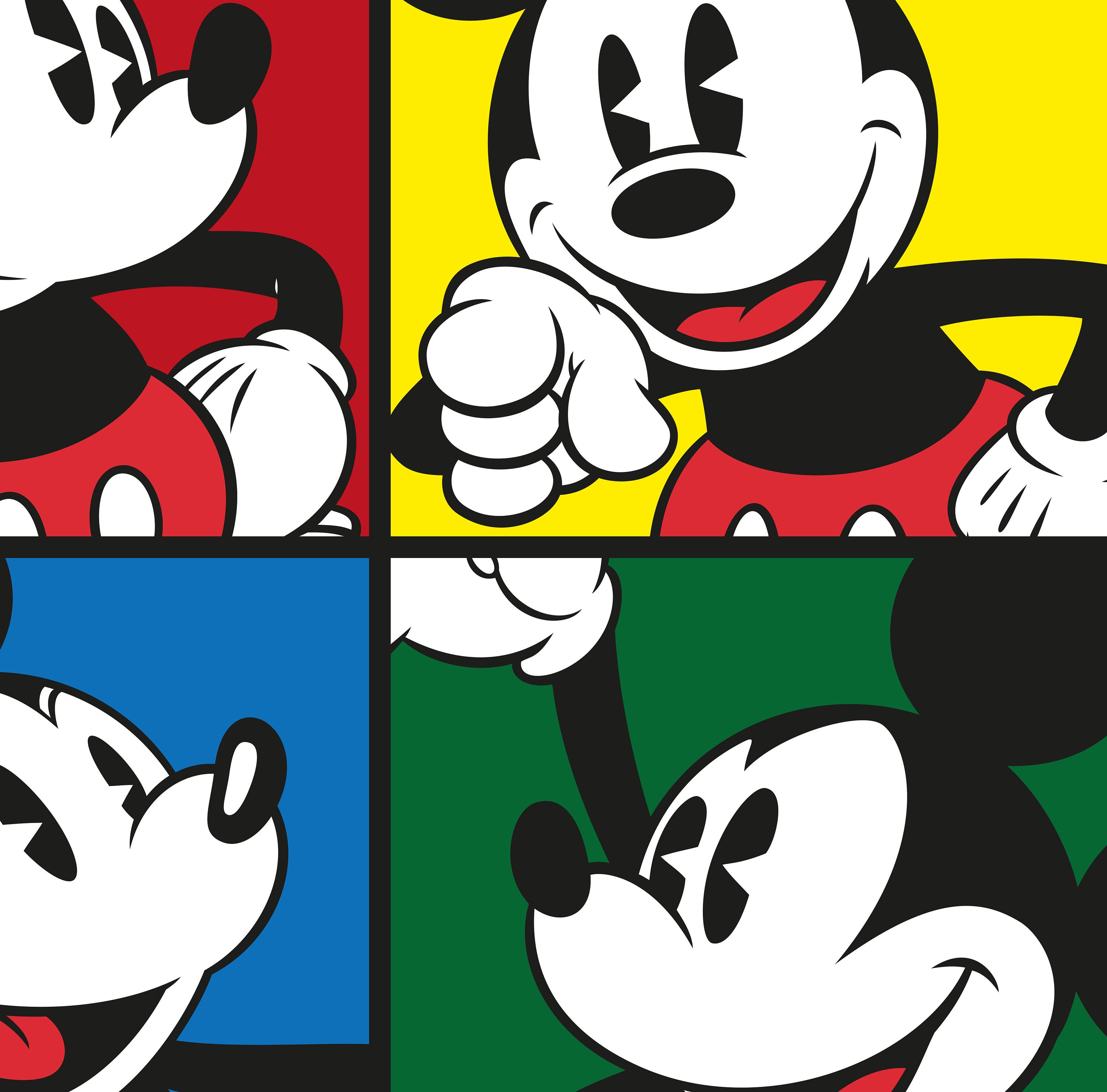 Disney's Mickey Mouse Color Block Profile Print Camiseta | Etsy