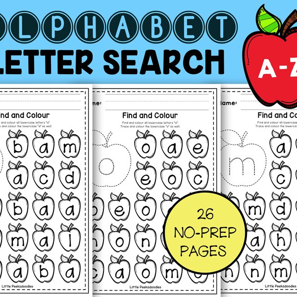 Alphabet Letter Search - Etsy