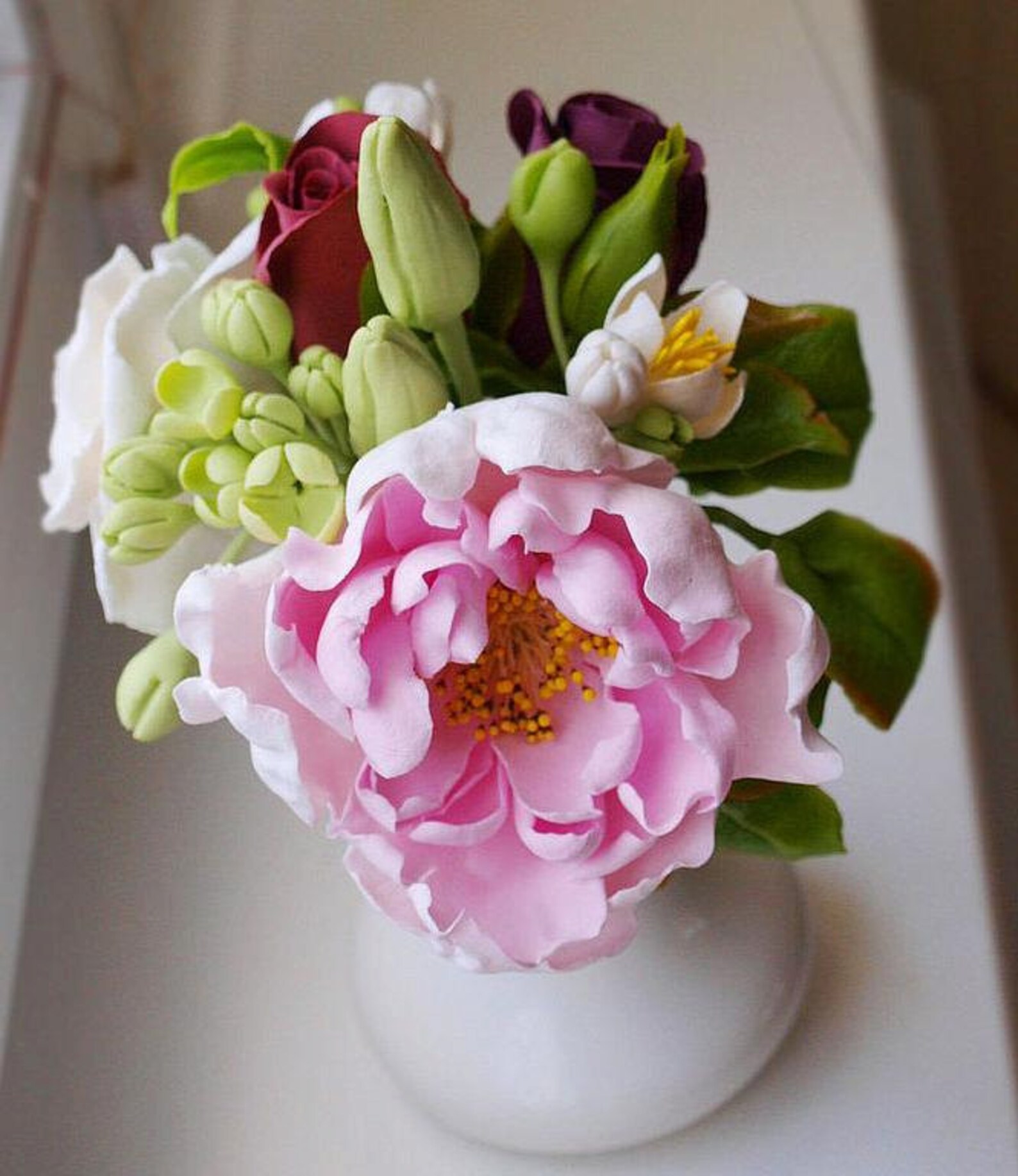 Handmade Home Decoration Cup with Spring Flowers Handmade | Etsy