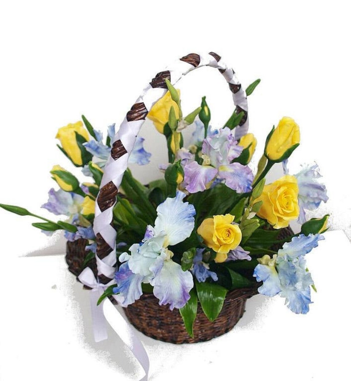 Artificial Roses and Iris Flower Arrangement Home - Etsy