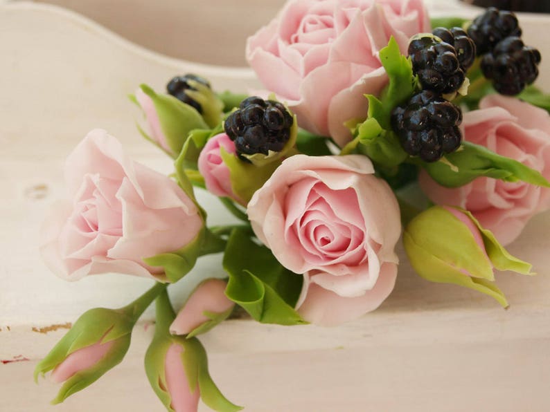 Pink Rose Birthday Cake Topper Rustic Wedding Cake - Etsy