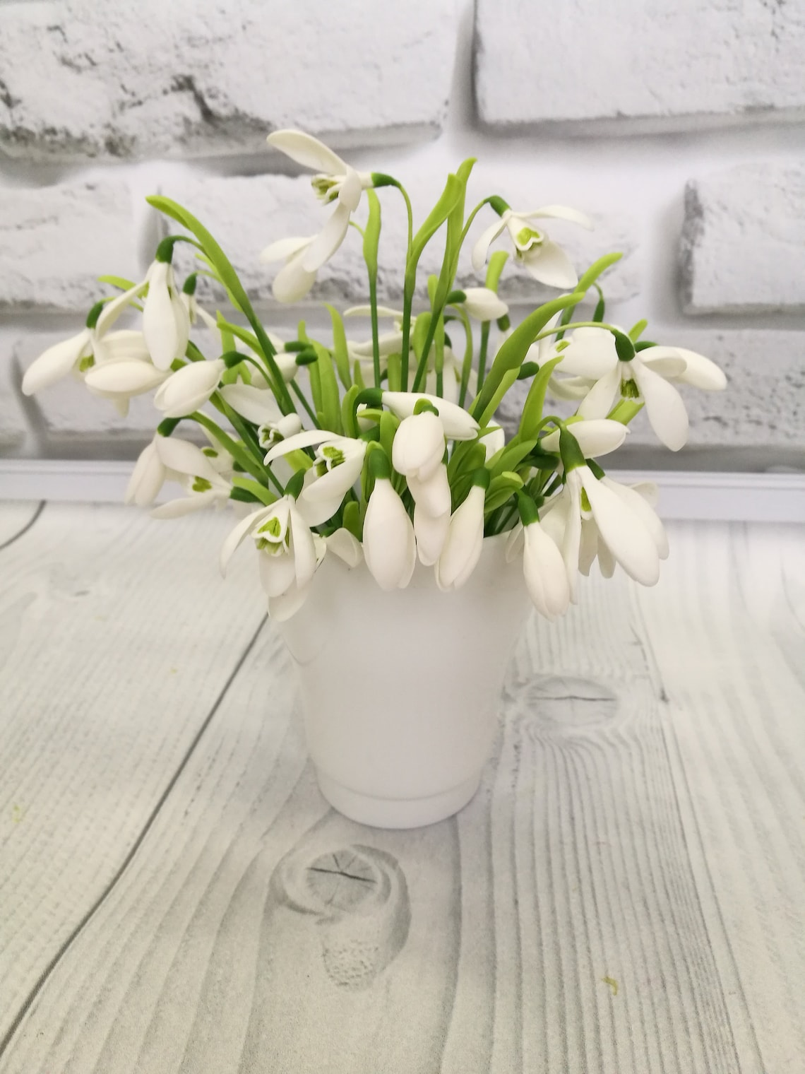 Rustic Table Centerpieces Artificial Snowdrop Floral - Etsy