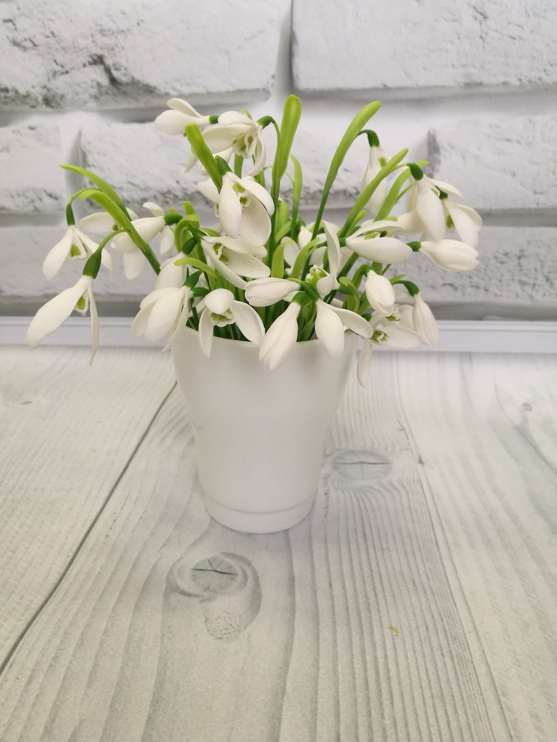 Rustic Table Centerpieces Artificial Snowdrop Floral - Etsy