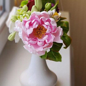 Handmade Home Decoration - Cup With Spring Flowers - Handmade Flower ...