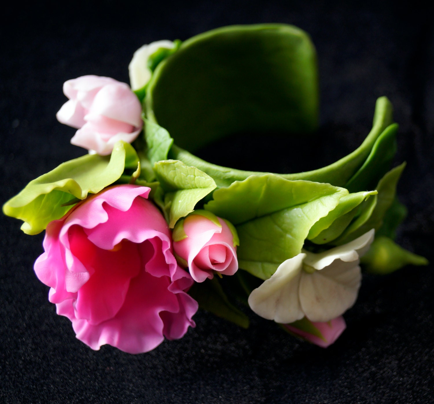 Colorful Charm Flower Bracelet Prom Wrist Corsage Pink - Etsy