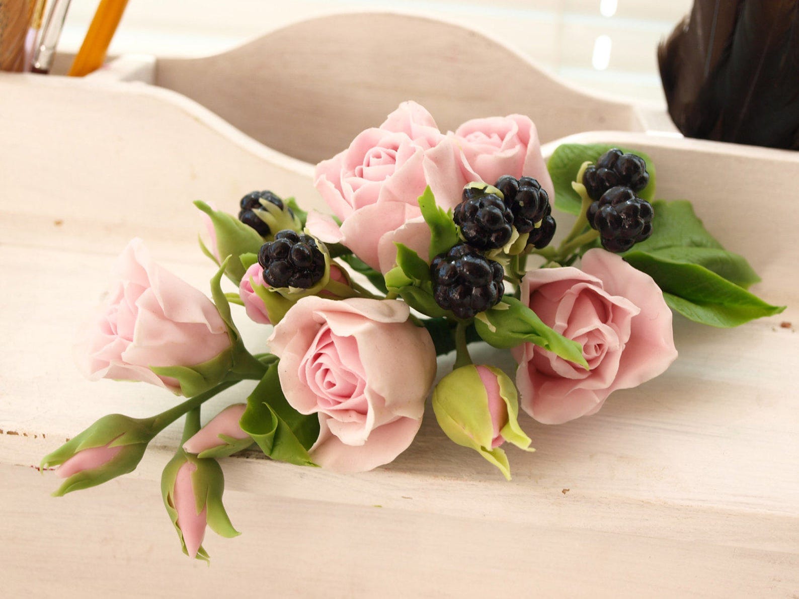 Pink Rose Birthday Cake Topper Rustic Wedding Cake - Etsy